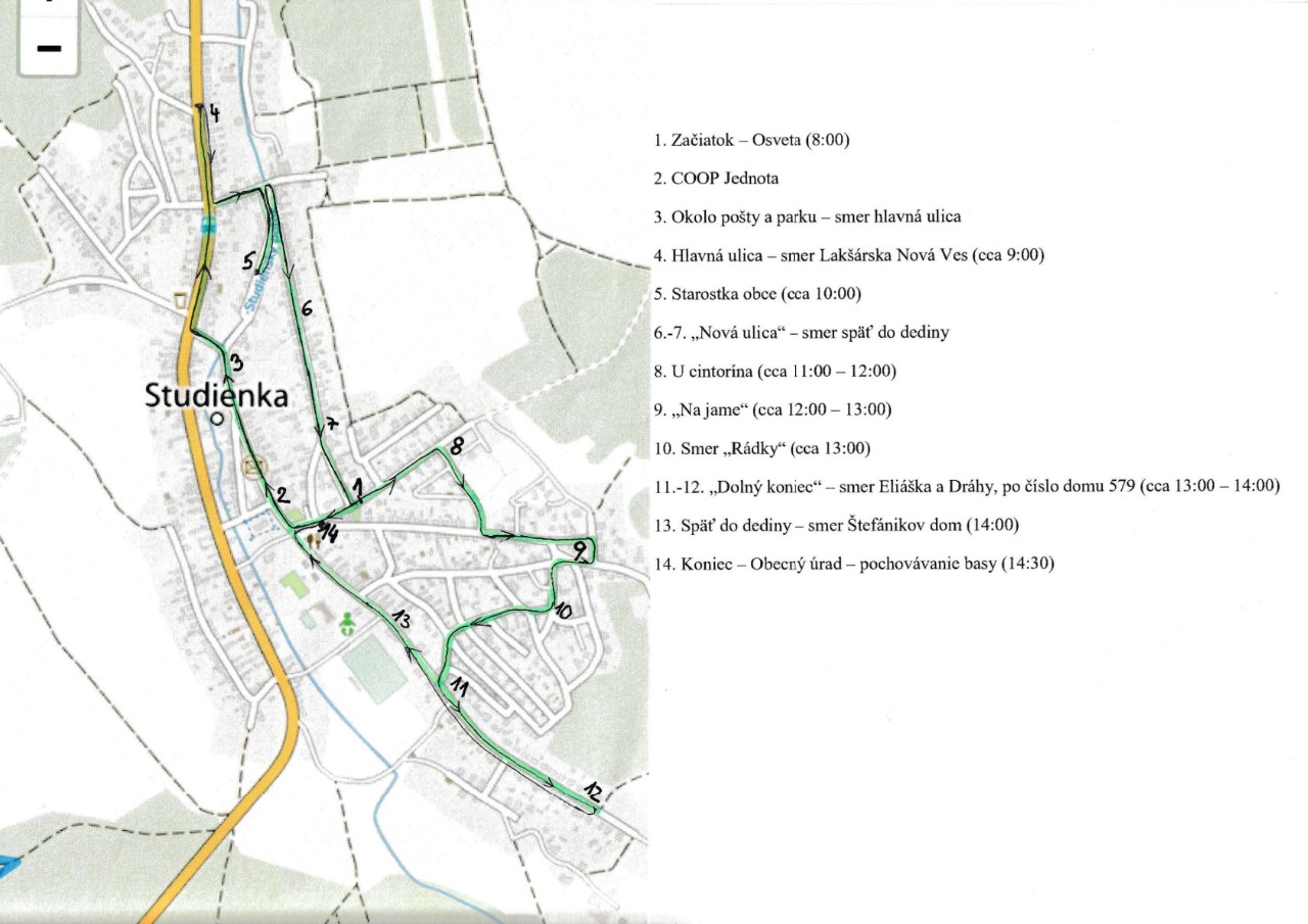 Fašiang v Hasprúnke + Mapa pochodu :: Studienka